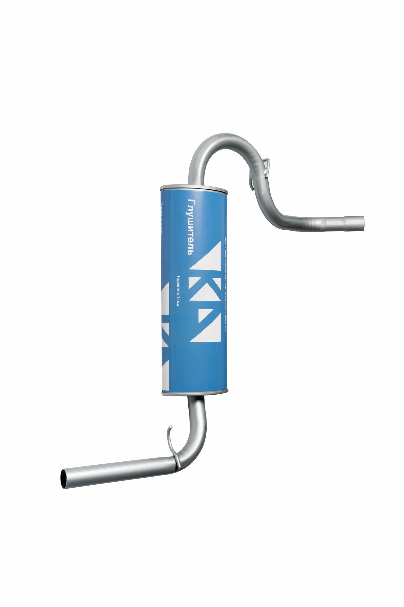 Автомобильный глушитель основной задний КД из углеродистой стали для машин ВАЗ 21213, 21214, в том числе модификации URBAN, 2131 Евро-2, Евро-3, Евро-4, Евро-5