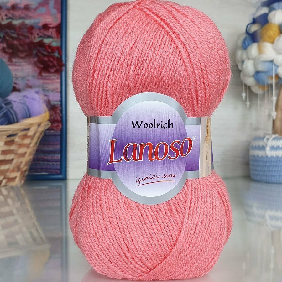 Пряжа Lanoso WOOLRICH 2021 лосось (5 мотков)