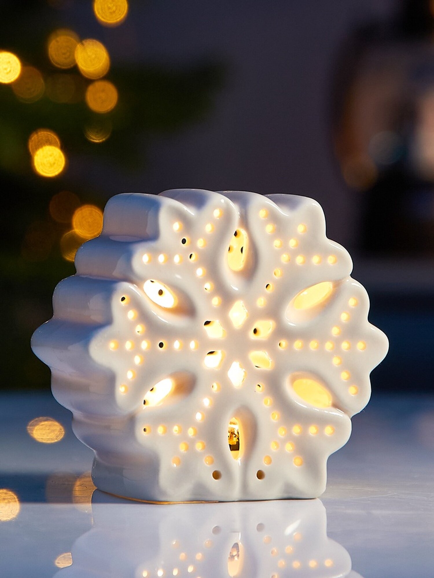 Светодиодная фигура "Снежинка" 9х4.4х8.8, 1 LED, LR44x3(в компл.), Т/белый