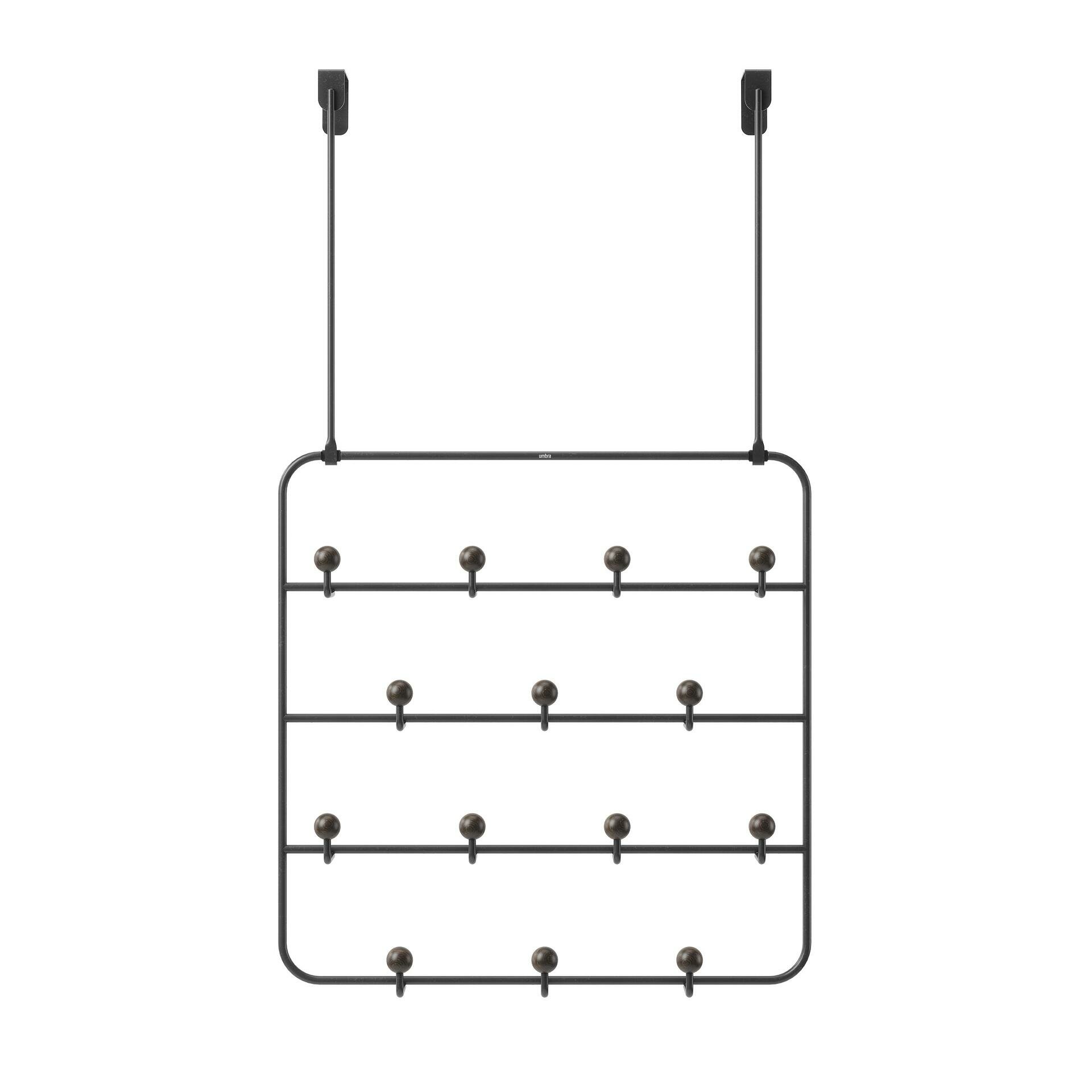 Органайзер для аксессуаров Umbra Estique с надверными креплениями, черный орех