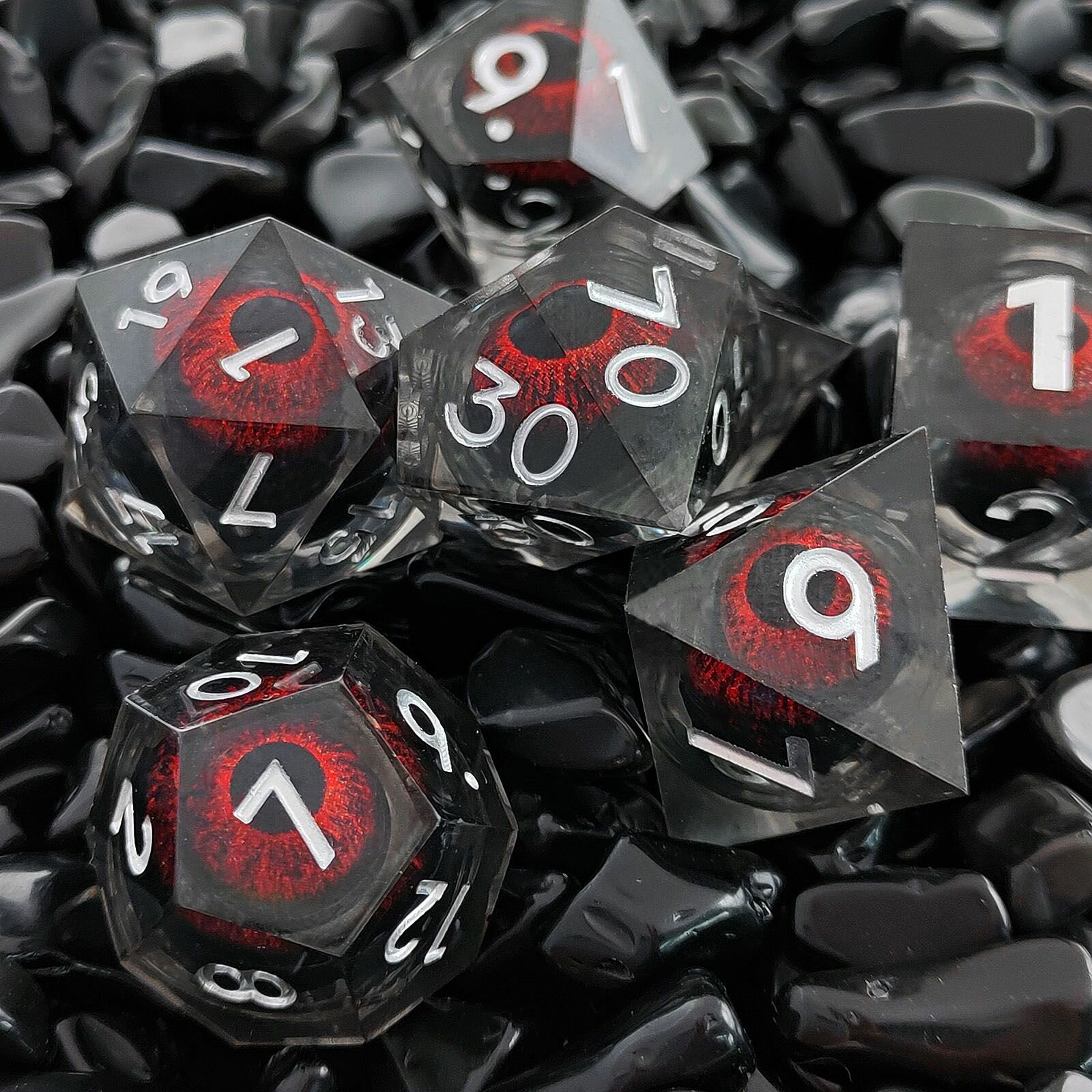 Кости игральные металлические для Dungeons & Dragons, Живой "Лонган", кубики метал для DnD и настольных ролевых игр (дайсы ДнД) 7 шт.