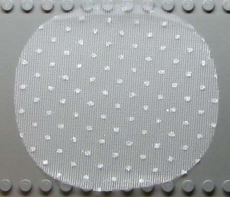 Minifigure, Bridal Veil, Cloth with Silver Dots Pattern, bb0530pb01 White U