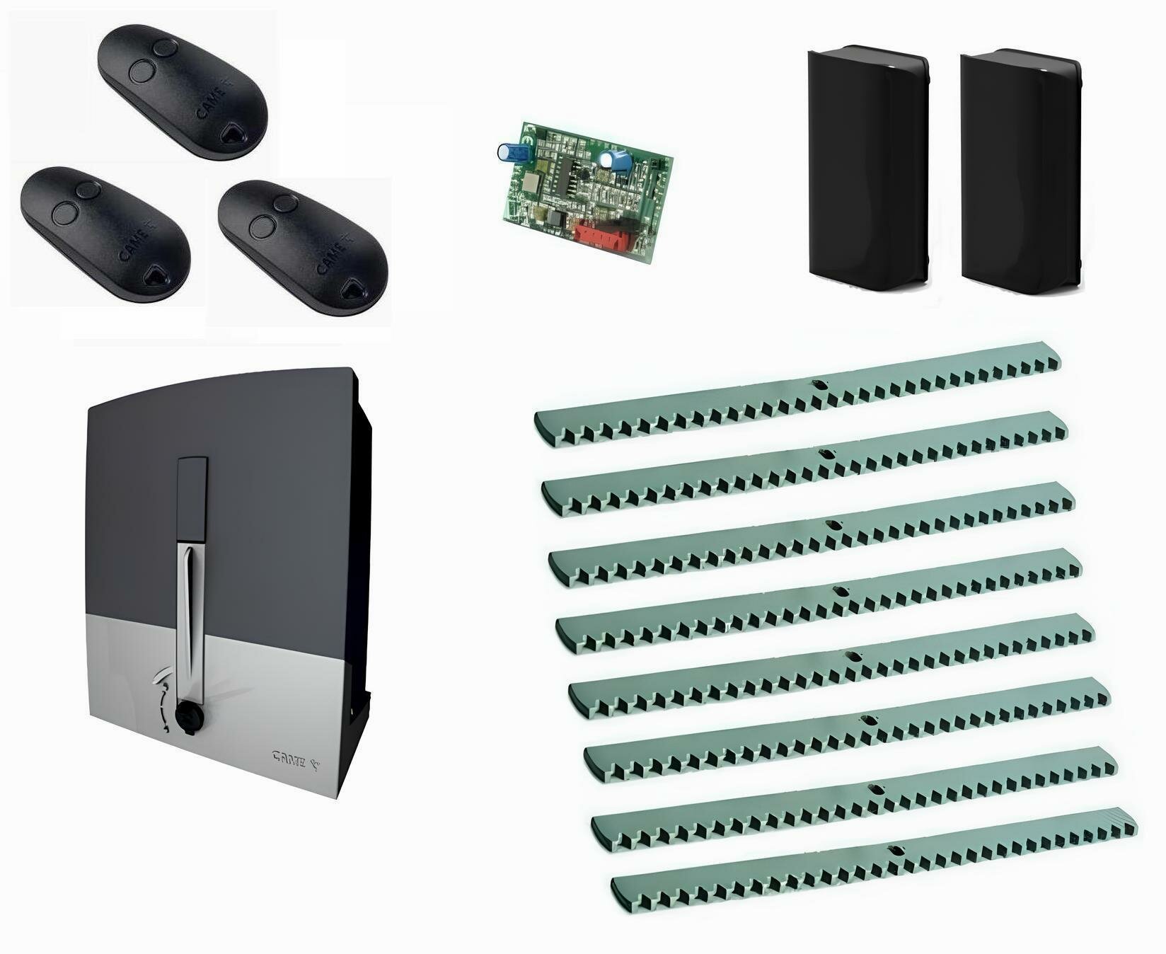 Автоматика для откатных ворот BXL04AGS KIT8-FA-Т3, комплект: привод, радиоприемник, 3 пульта, фотоэлементы, 8 реек