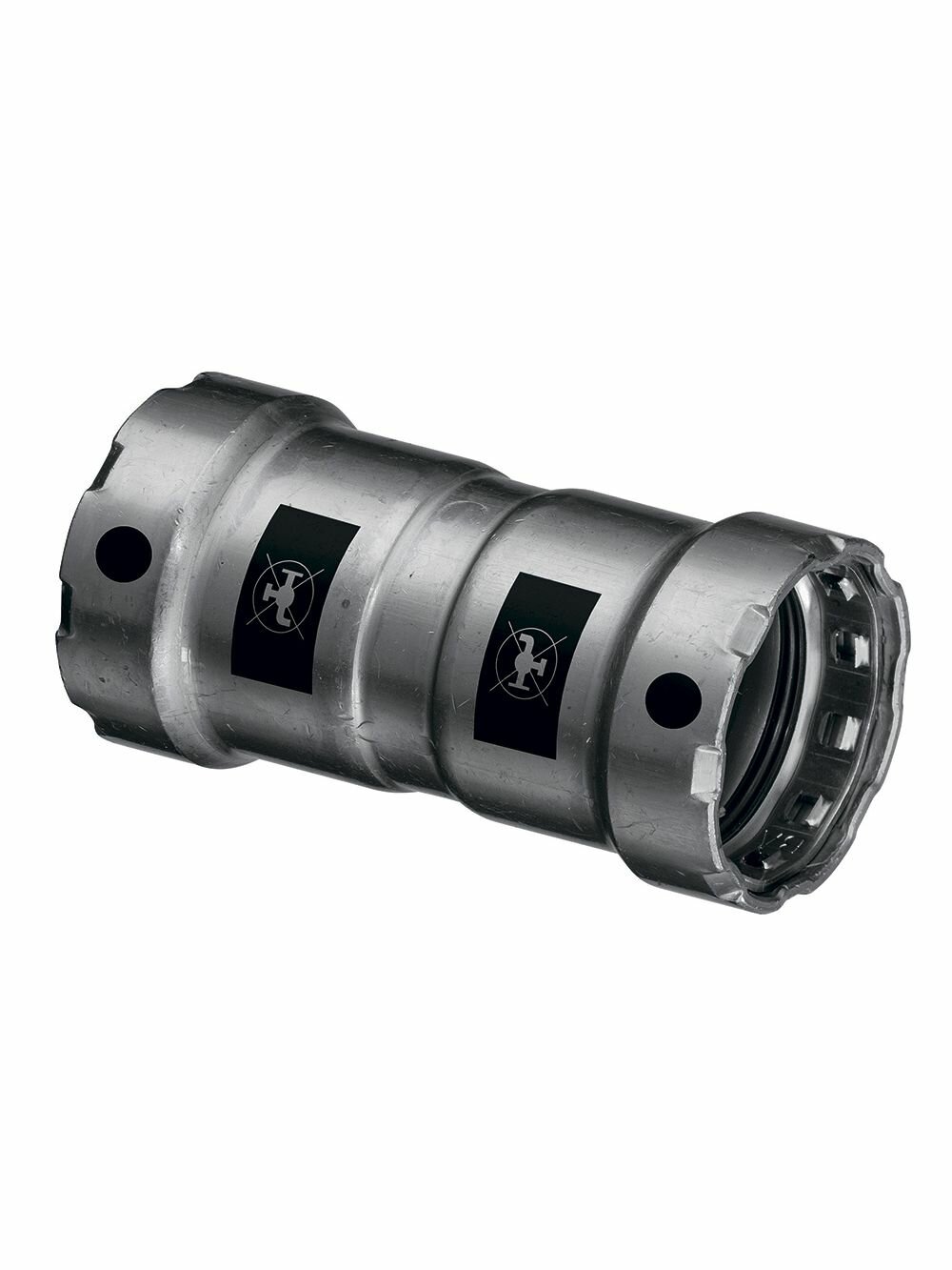 Муфта пресс VIEGA Megapress 1.1/4"х1.1/4" SC-Contur, DN 32, нелегир. сталь, 694784