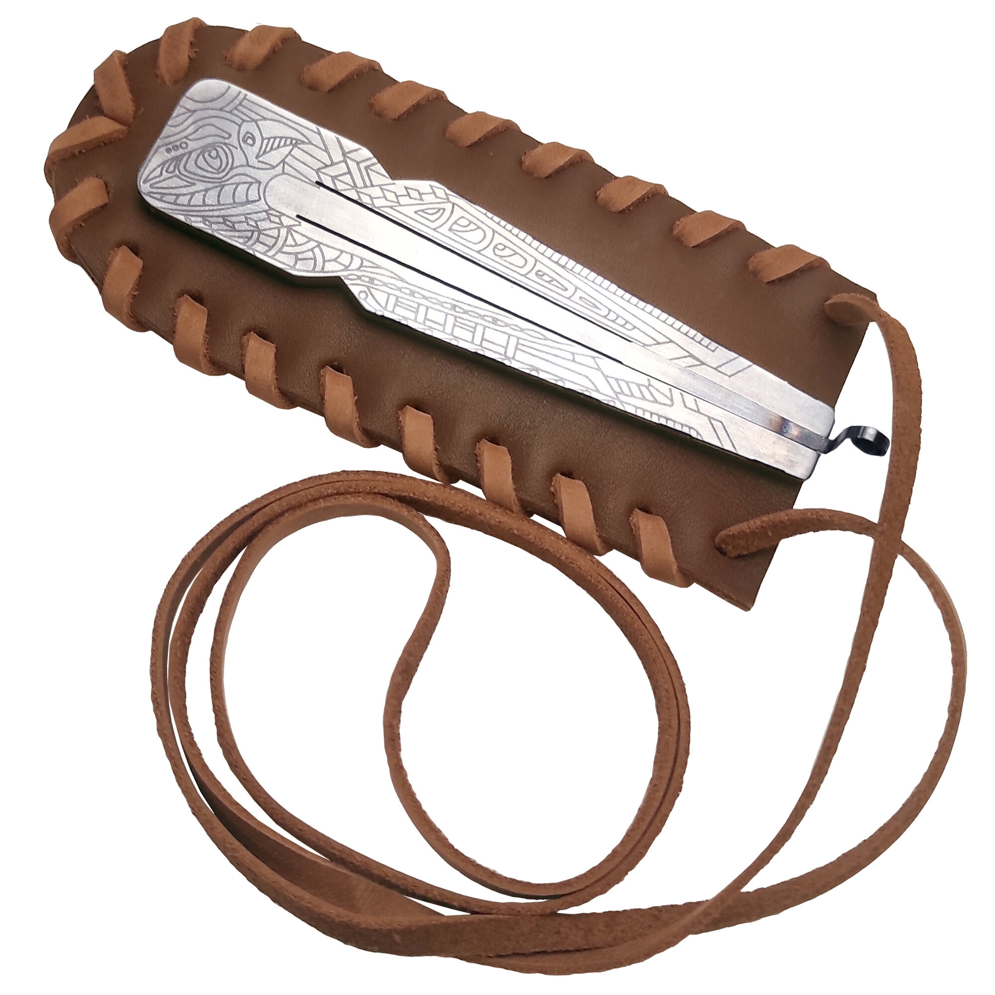 Варган Глазырина "Сокол" с кожаным чехлом - музыкальный инструмент для профессионалов и начинающих, великолепный подарок