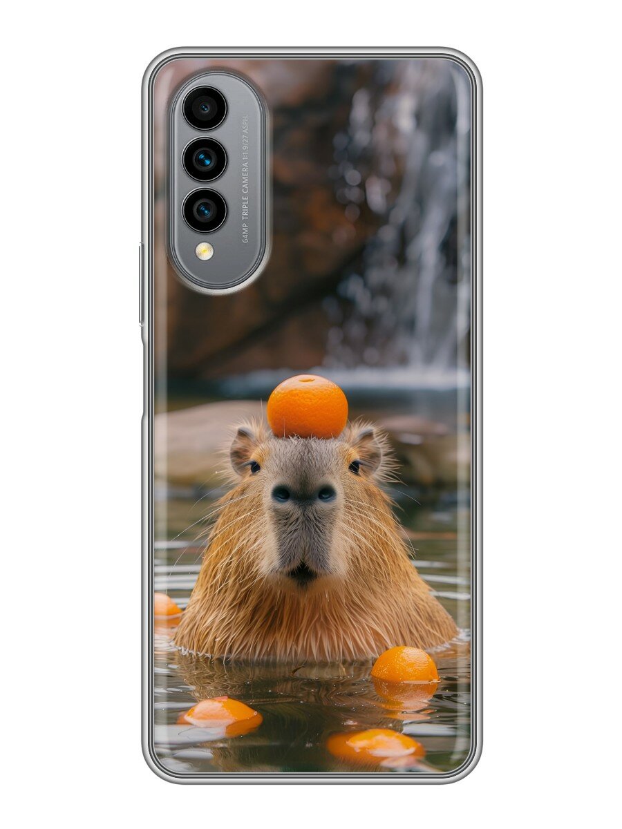 Чехол для Wiko T50 с принтом Смешные капибары (Вико Т50)