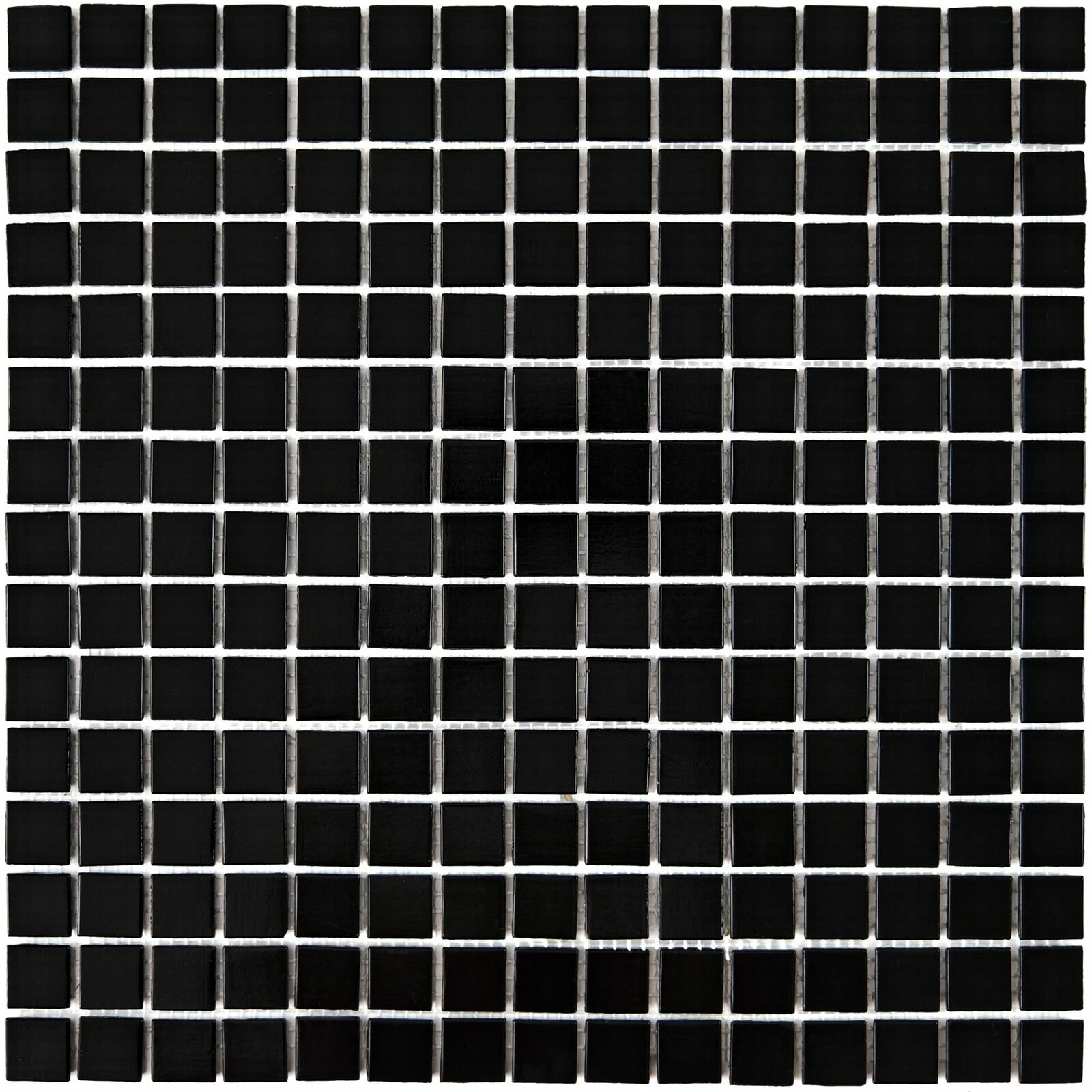 Плитка декоративная, мозаика стеклянная Simple Black, 10 штук