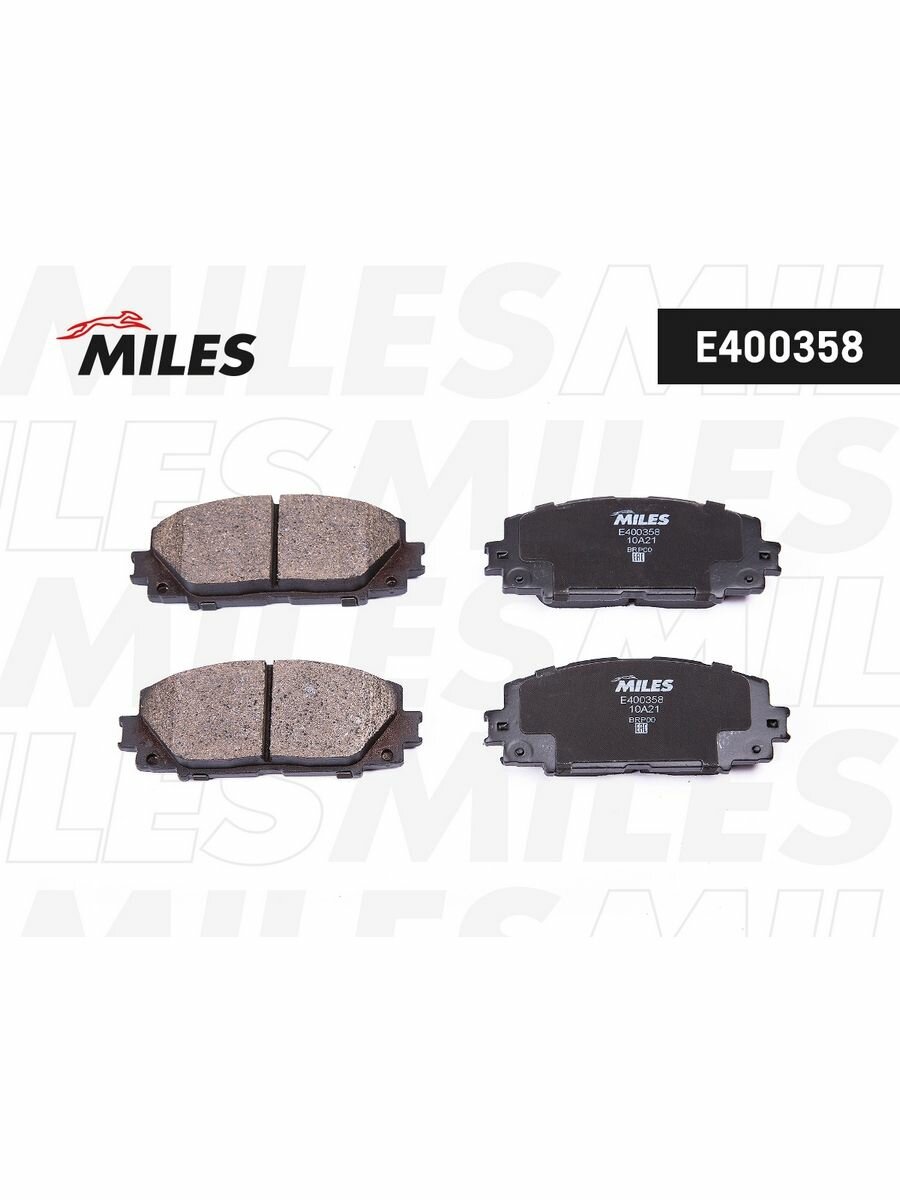 Тормозные колодки дисковые передние MILES E400358 для TOYOTA AQUA, Corolla