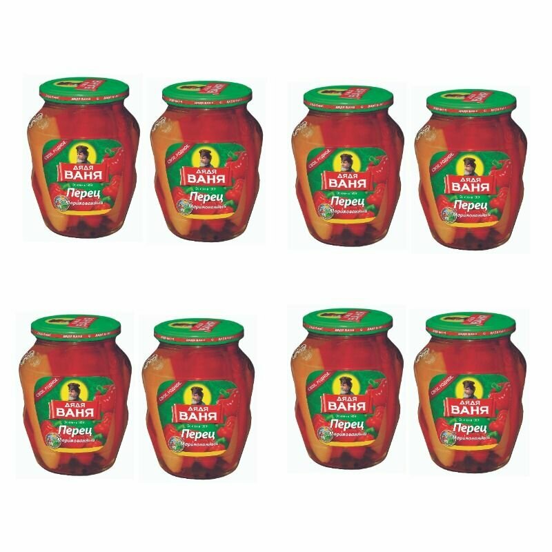 Дядя Ваня Перец маринованный сладкий, 680 г, 8 шт
