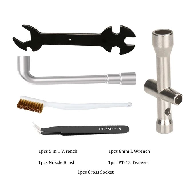 Набор ключей для 3D-принтеров MK8 MK10 5pcs kit