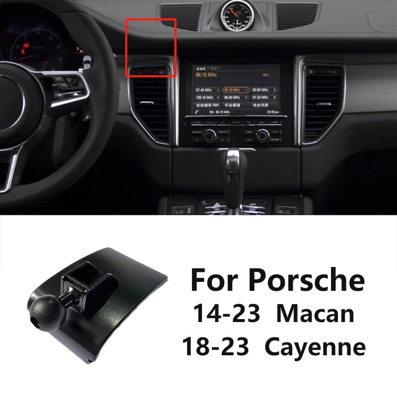 Крепление телефона в дефлектор Porsche Macan Cayenne 18-23
