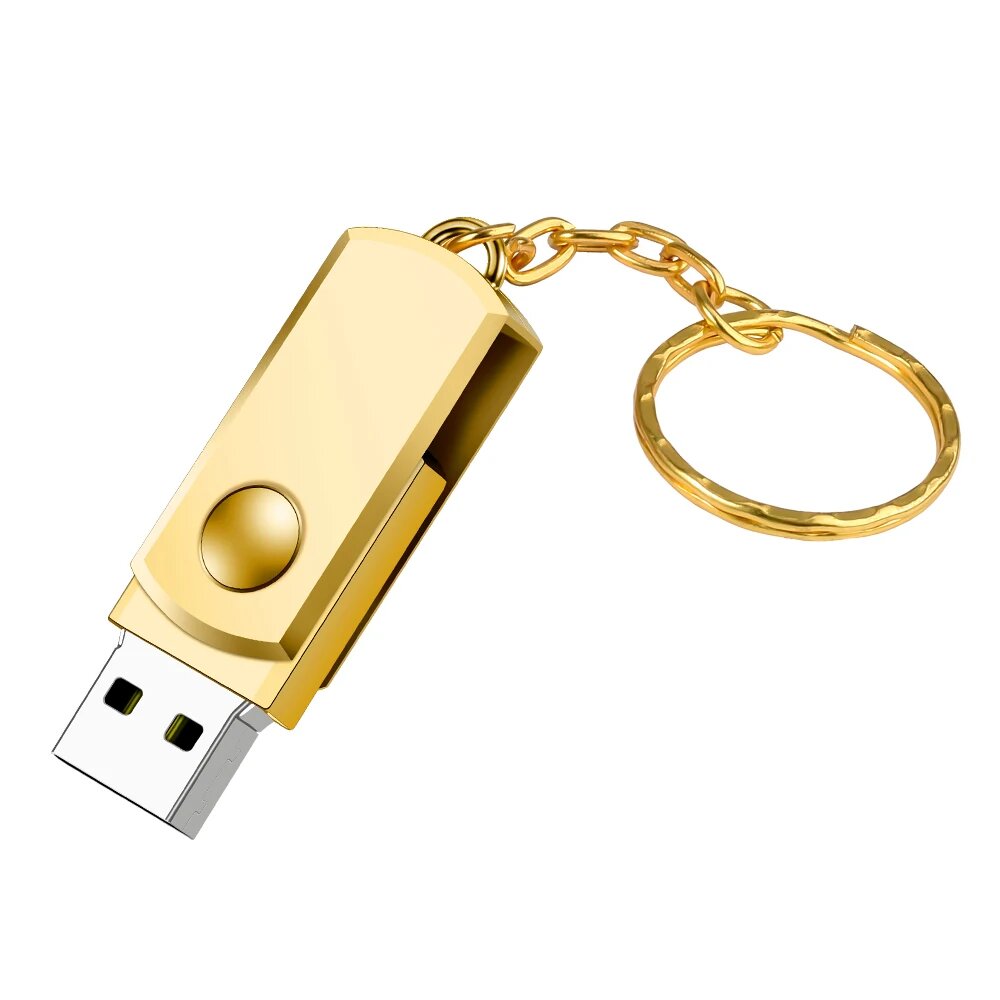 JASTER USB-флешка металлическая 128/64/32 ГБ 4 ГБ, Gold