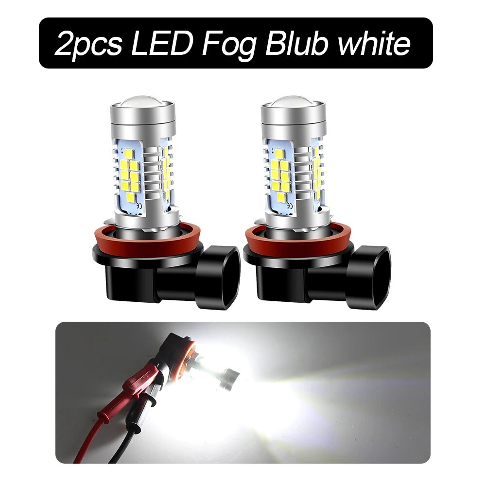 2 шт. LED противотуманные фары H8 H11, белый свет