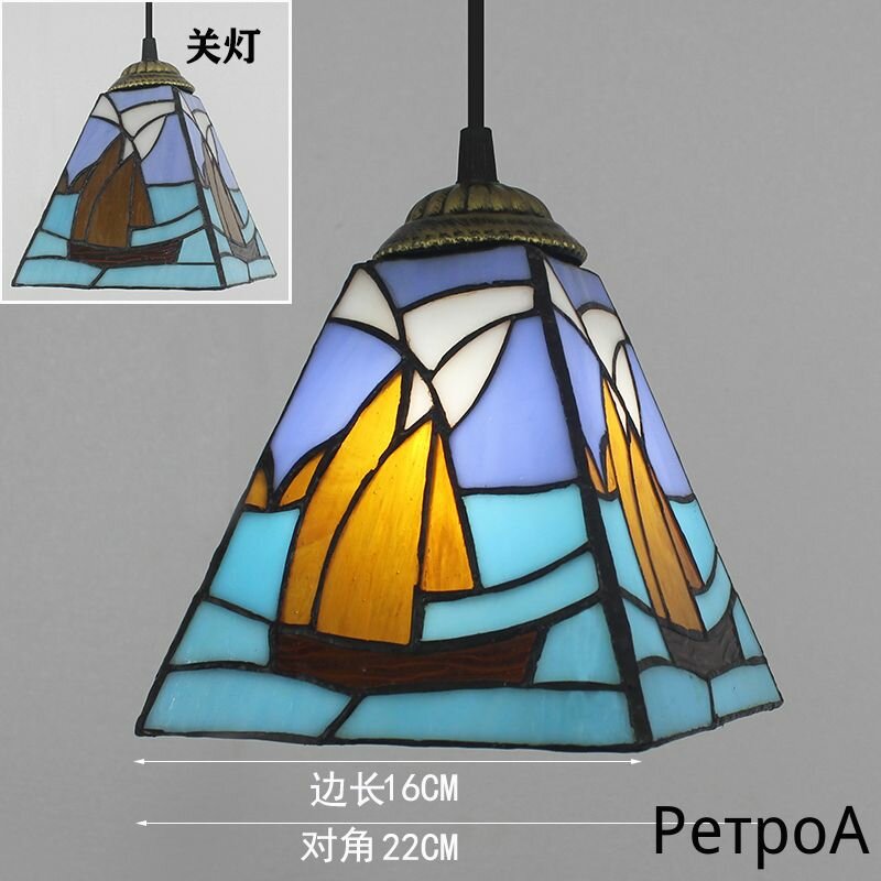 Люстра потолочная РетроA P100A 20 CM Стеклянная люстра в стиле Тиффани