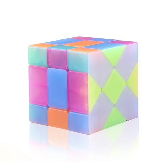 Qiyi 3x3 Фишер Профессиональный Кубик Рубика Розовый, Clear
