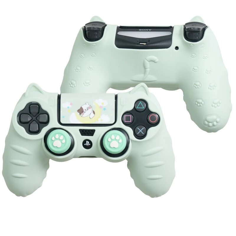 Силиконовая мягкая защитная наклейка «кошачья лапа» для Sony Dualshock 4 DS4 PS4 Slim Pro, чехол для контроллера, ручка для большого пальца, крышка