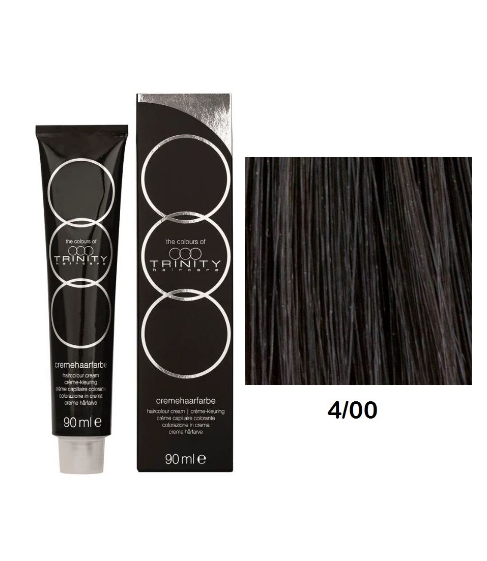 Trinity COT Тринити Стойкая краска с кератином 90 мл - COT 4/00 warmes mittelbraun Коричневый теплый