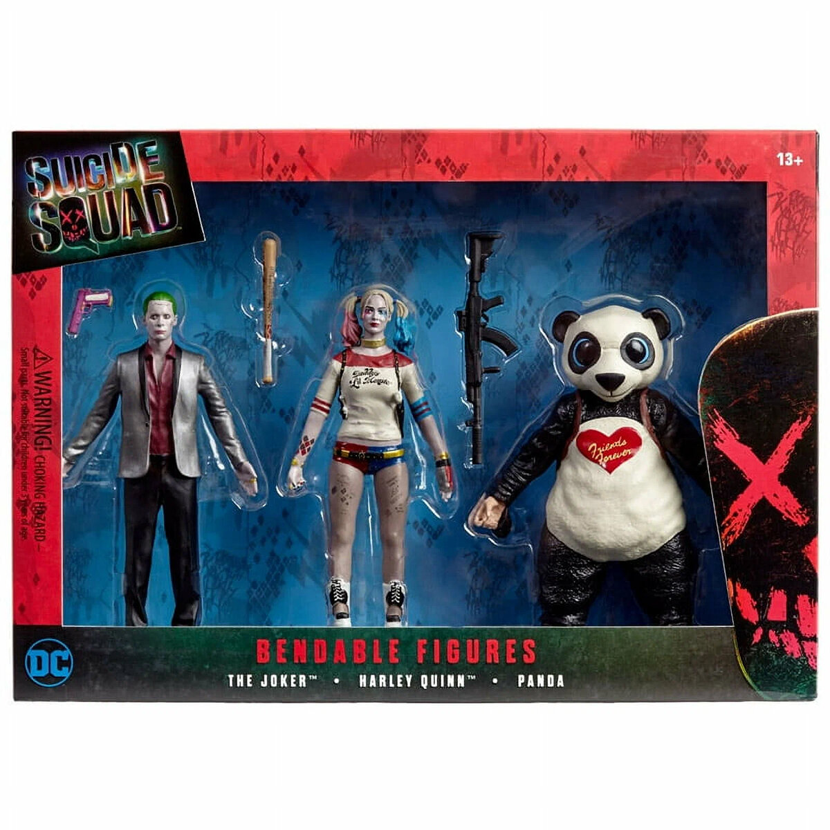 DC Suicide Squad The Joker Harley Quinn Panda Bendable Figure/ Модная кукла Отряда самоубийц с аксессуарами для оружия