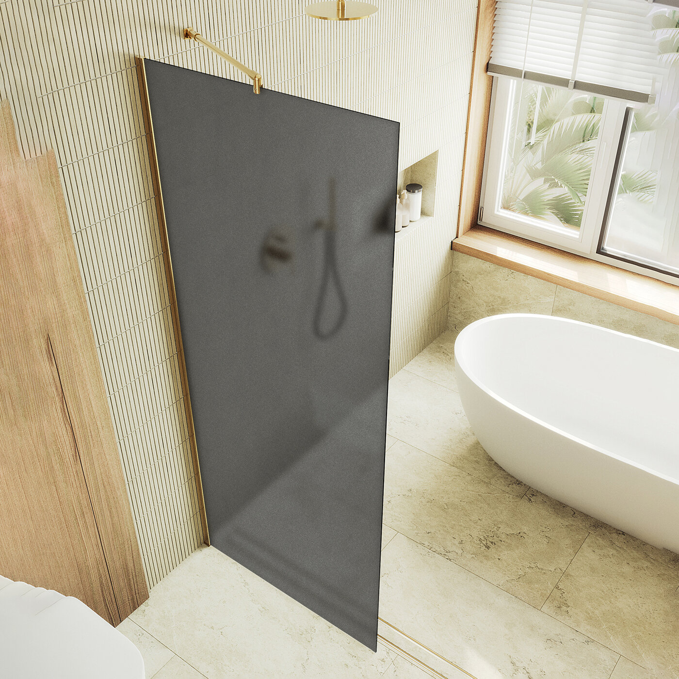 Душевая перегородка MaybahGlass 195х99 MGD-1356-3ш