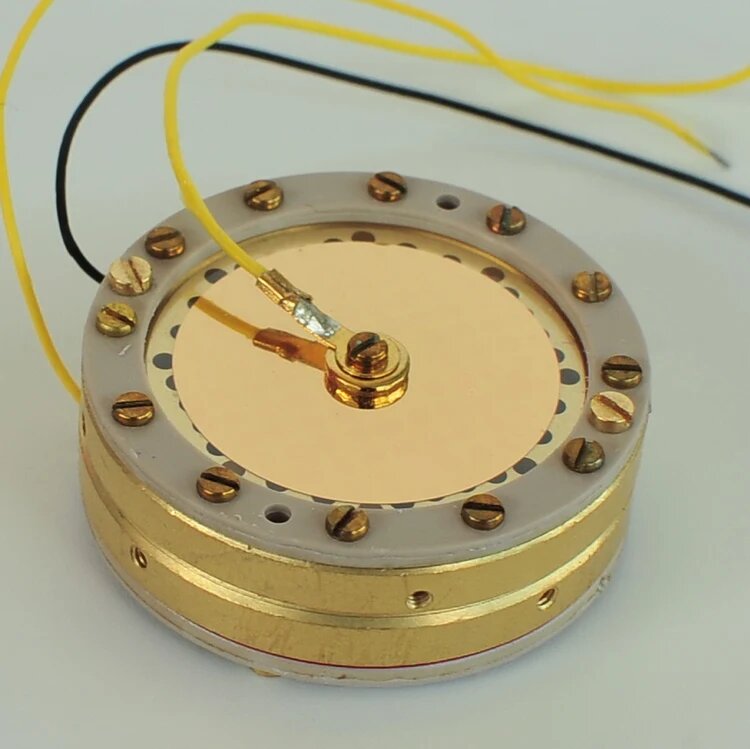 Микрофонный картридж K67 34 мм, три провода, золотой