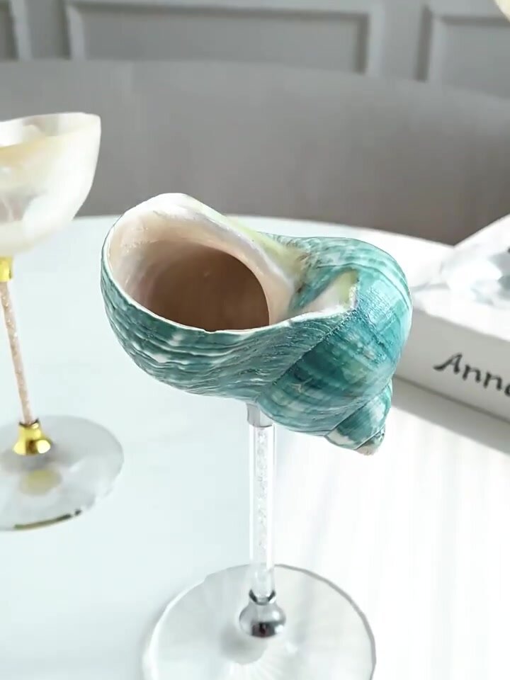 Бокал A1 105 Versailles, хрусталь, мытьё в посудомойке, для виски, из ракушки，Зеленая моллюск