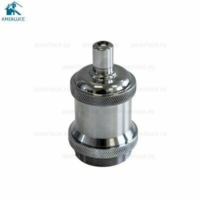 Ретро патрон для подвесного светильника с с металлическим зажимом для провода и патроном Е27 Хром