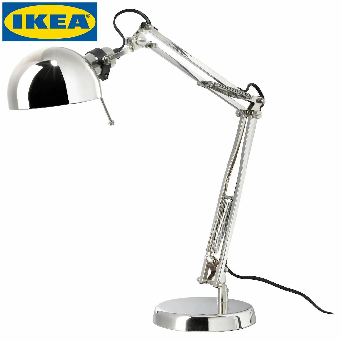 Лампа настольная икеа бирюзовая для школьника / Светильник офисный настольный направленный IKEA FORSA