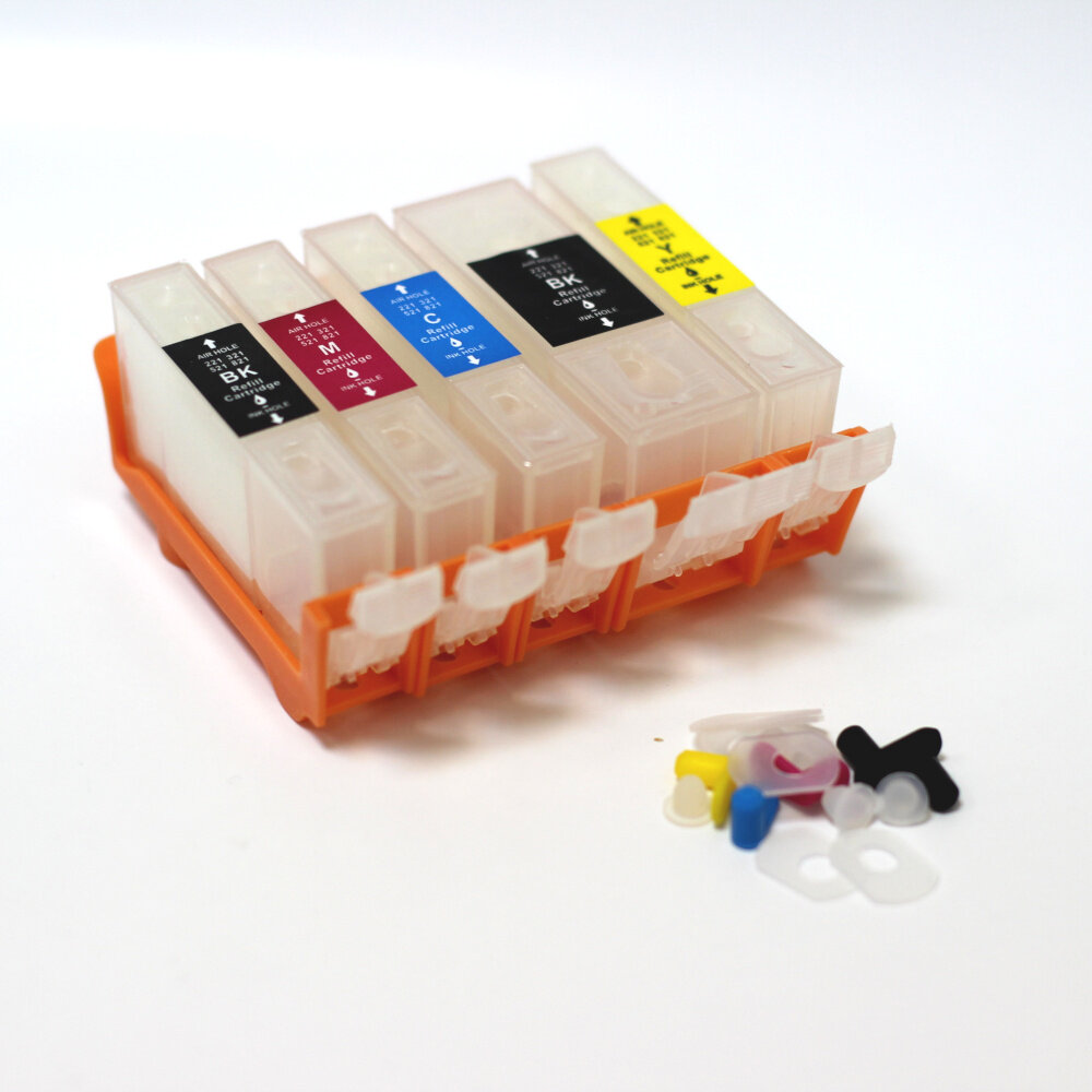 Перезаправляемые картриджи для Canon MG5340, MG5140, iP4940, iX6540, iP4840, MG5240, (PGI-425BK, CLI-426) с чипами, с уп