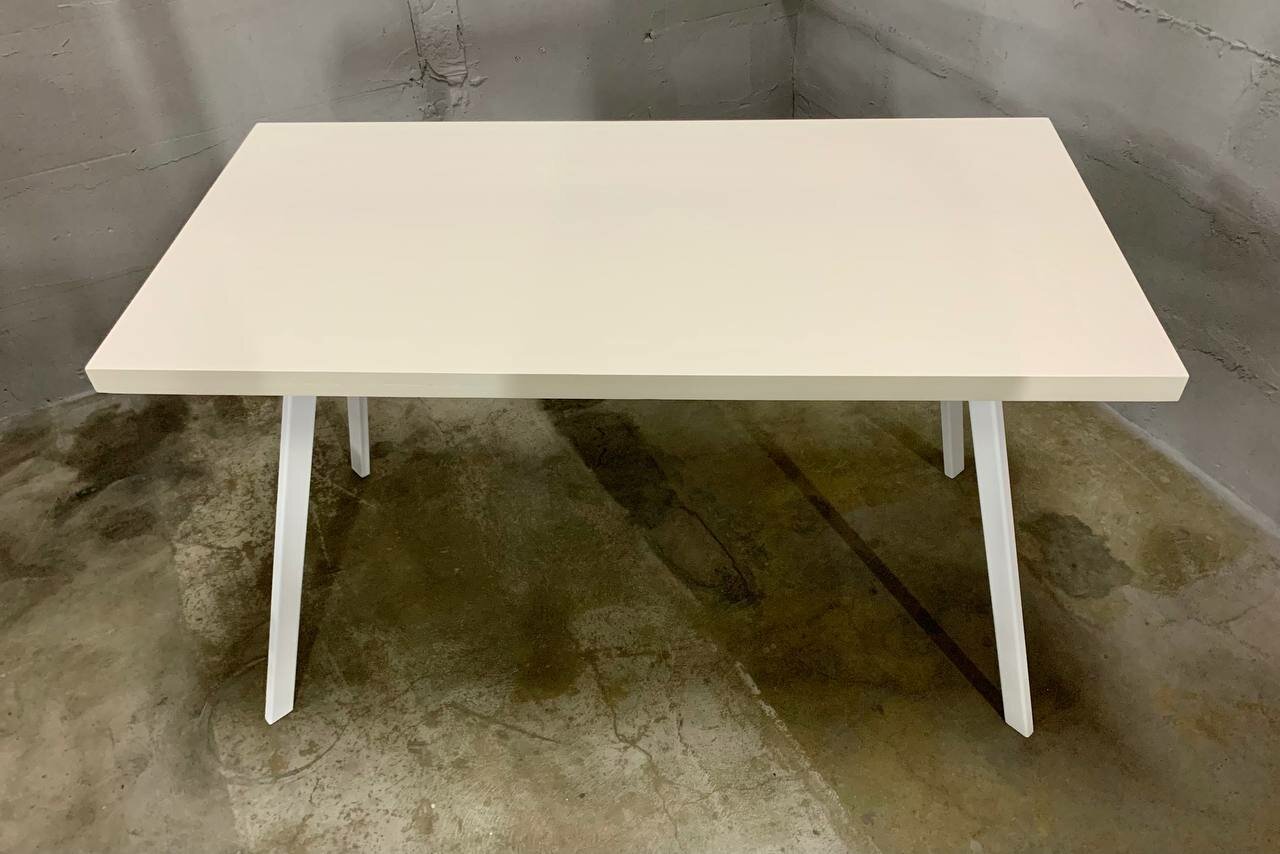 Обеденный стол, металл/дерево, порошковое покрытие, 1250x750x800 мм