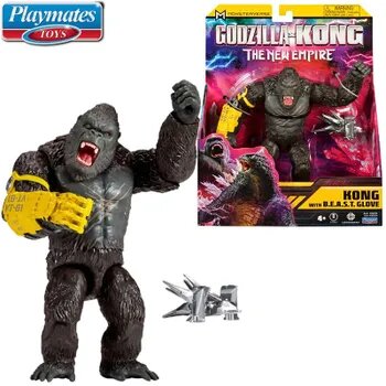 Фигурка Playmates toys 2024 кино(Годзилла Икс Конг: Новая империя) Конг с перчаткой З. В. Е. Р. Ь.