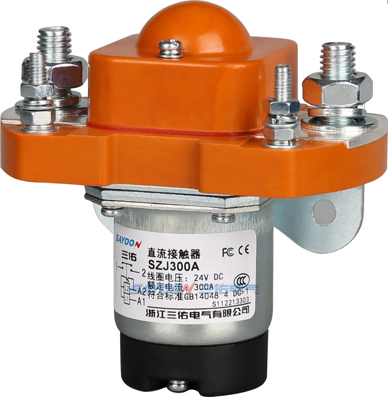 ELEWIND Контактор постоянного тока SZJ300A coil voltage 12V