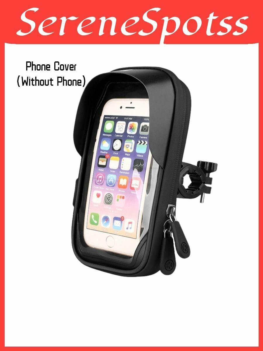 Водонепроницаемый держатель для телефона на велосипед с сенсорным экраном, красный TPU, черный