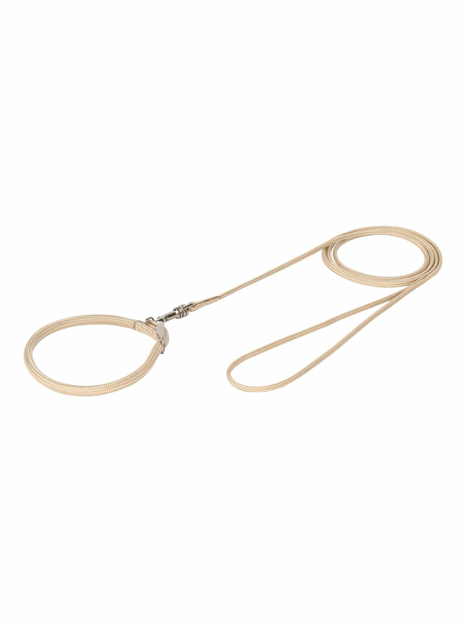 Набор ошейник с поводком для собак ZooOne, обхват шеи 21-24 см, длина поводка 1,2 м (слоновая кость) 78-2029