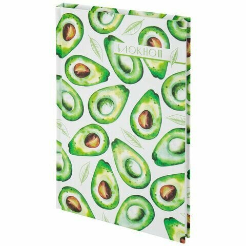 5 шт, Блокнот А5 134х206 мм, 80 л, твердый, клетка, STAFF, "Авокадо", 111598