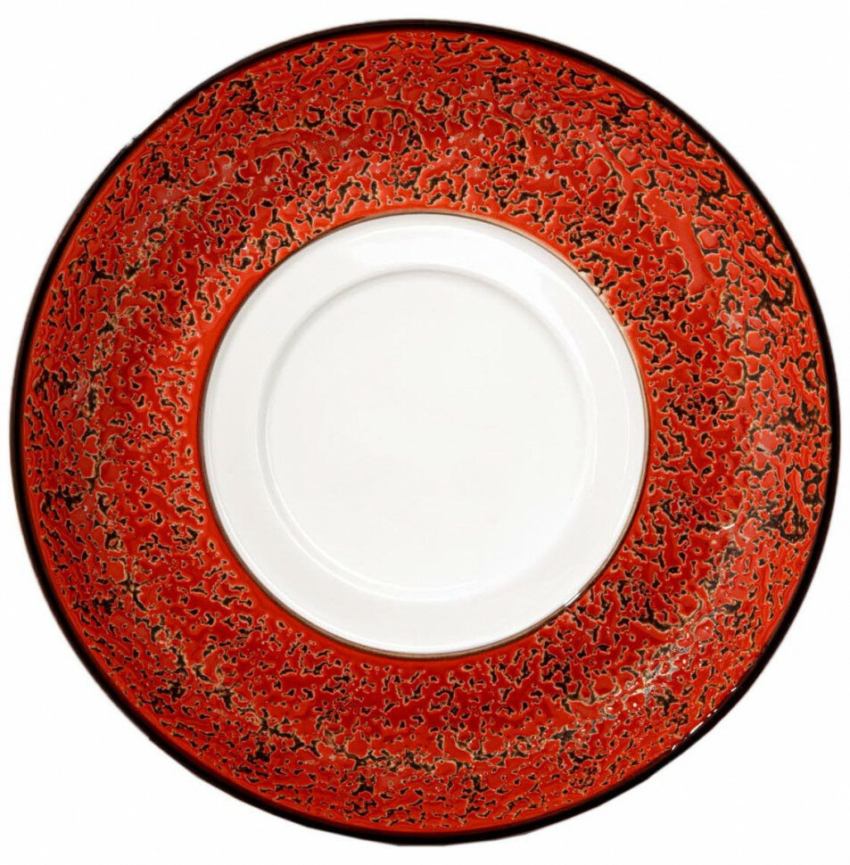 Блюдце 16 см универсальное красное Wilmax "Splash" / 261422