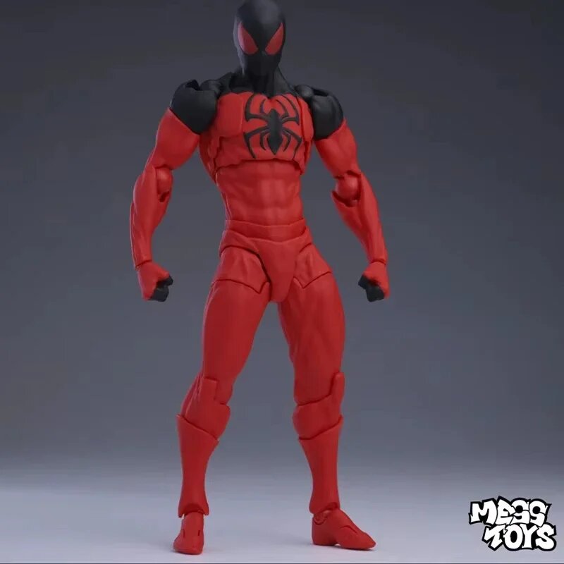 Фигурка Человек-Паук Чёрный костюм Bandai Красный, RED