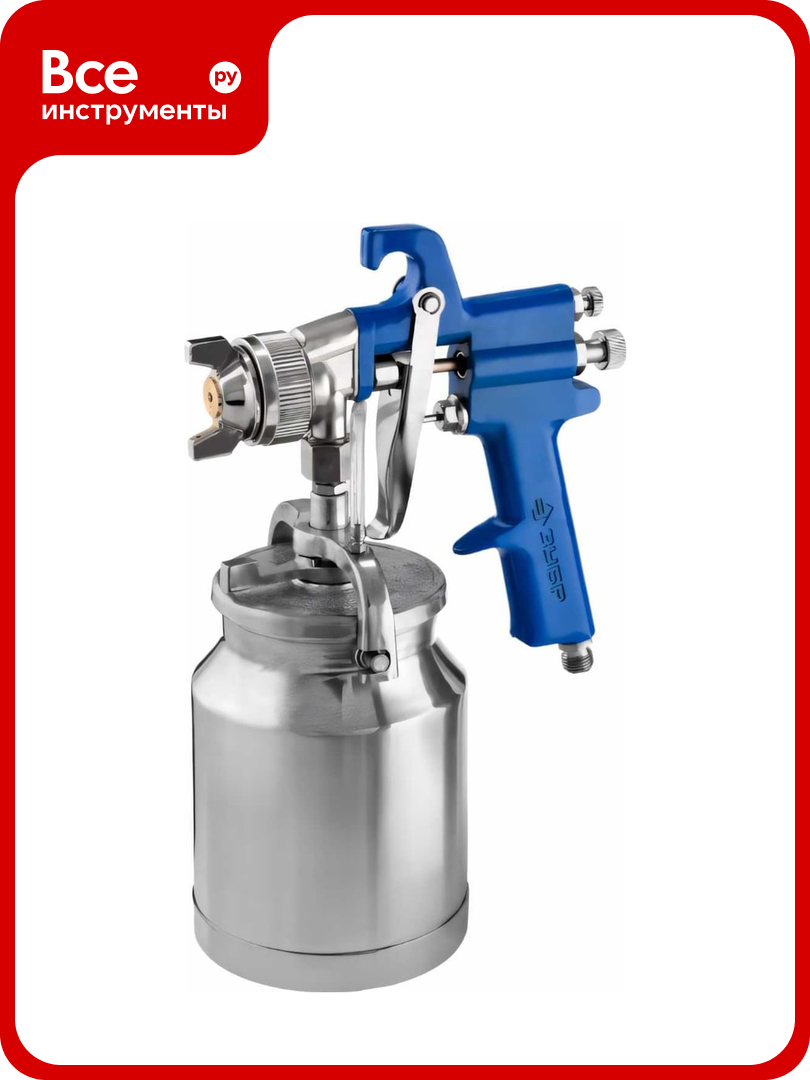 Пневматический краскопульт с нижним бачком ЗУБР Профессионал PRO 350N 1.8 мм 06451-1.8