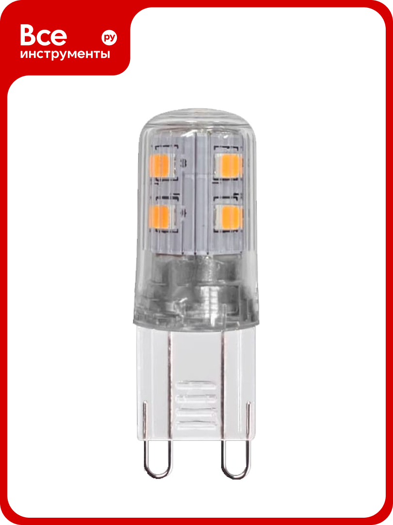 Светодиодная лампочка OSRAM LED STAR PIN 5W/827 170-250V CL G9 10x1 RU 4099854323713, пластиковая