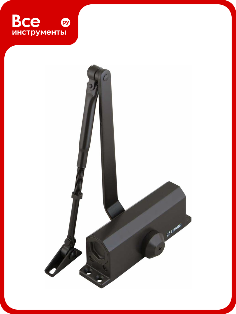 Дверной доводчик Fuaro DC-205 BR до 120 кг коричневый 30585, гидравлический механизм, регулируемая скорость закрывания