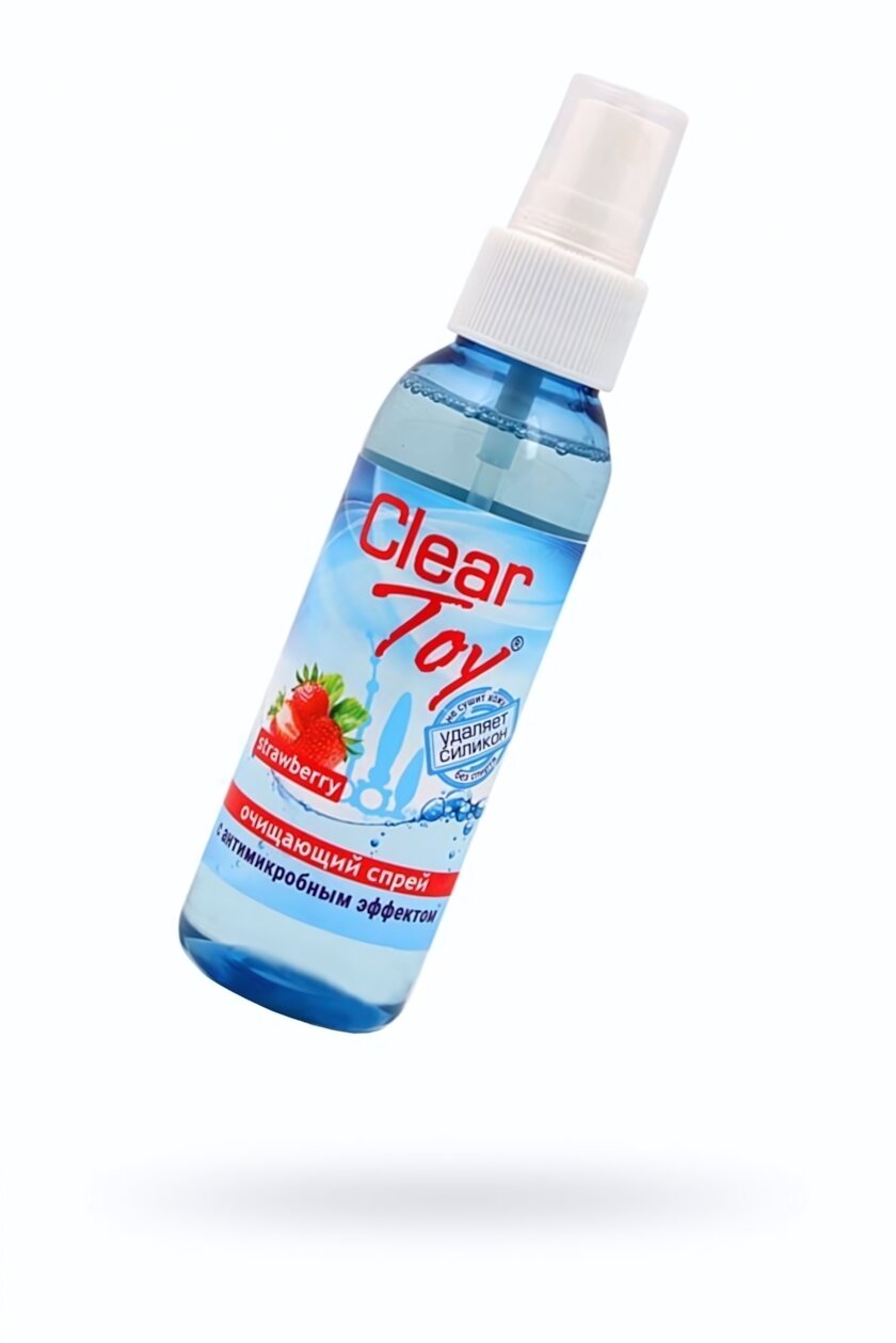 Очищающий спрей Clear Toy 100 мл, антимикробный, с ароматом клубники