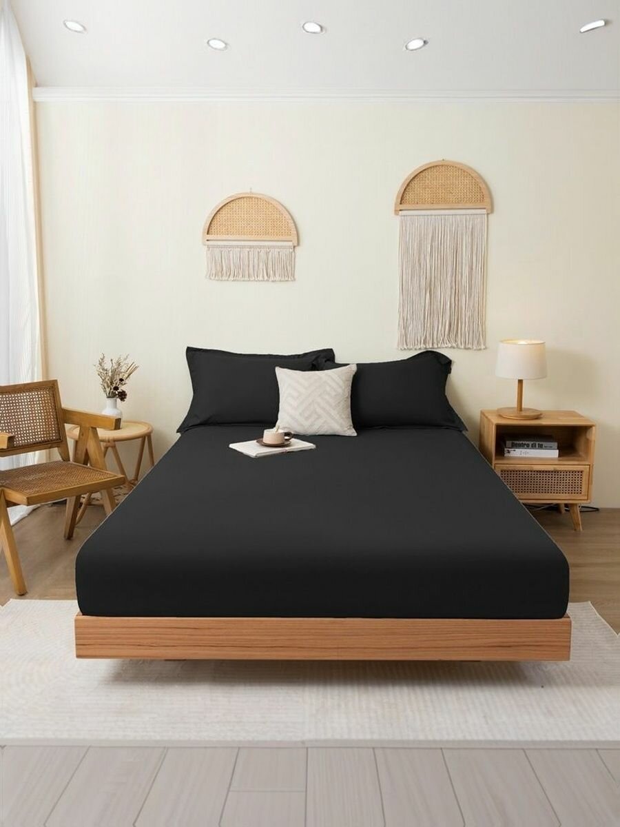 Простыня из удобного для кожи хлопчатобумажного односпального двуспального покрывала