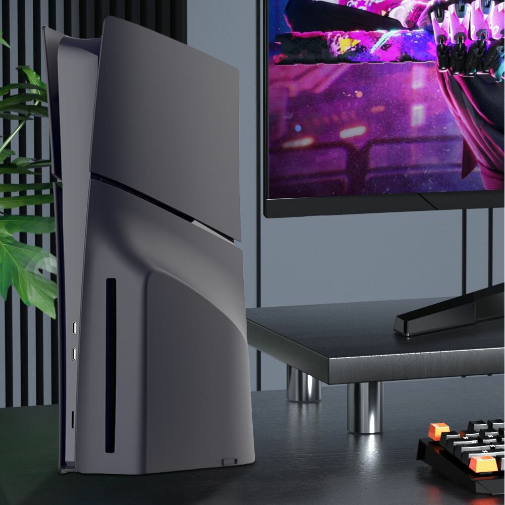 Сменная панель для PS5 Slim с UHD-приводом, цвет серебристый, матовая поверхность