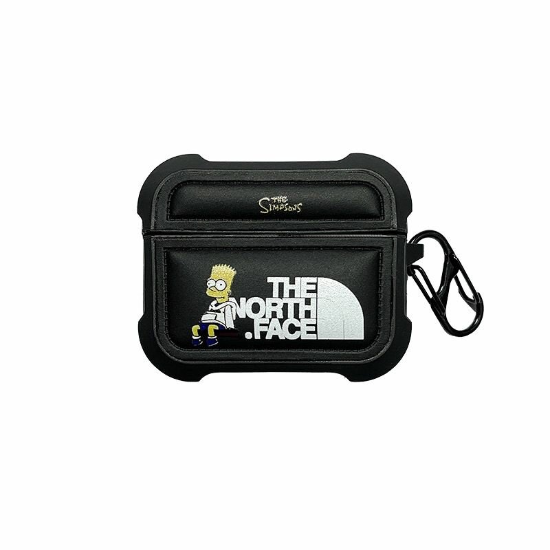 Чехол для Airpods Pro / Pro 2 силиконовый дутый пуховик Simpsons черный