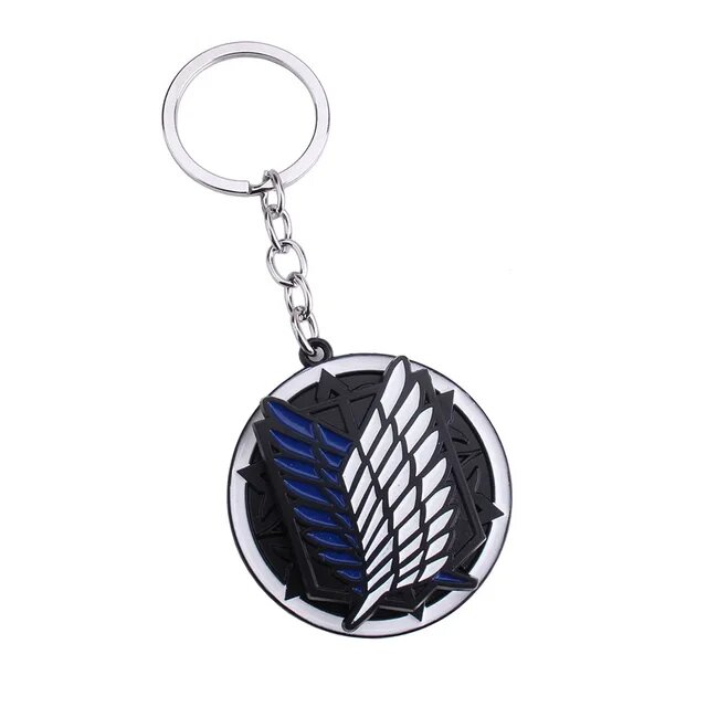 Атака Титанов Крылья Лебеды Эмалированный кулон Брелок для мужчин и женщин Ackerman Металлический вращающийся брелок для ключей Аниме Фанаты Cos Ювелирные изделия