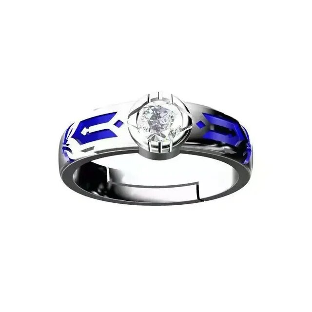 Кольцо с изображением аниме Fate Stay Night Saber для мужчин и женщин, серебряные эмалированные металлические кольца для фанатов, косплей, вечерние ювелирные аксессуары