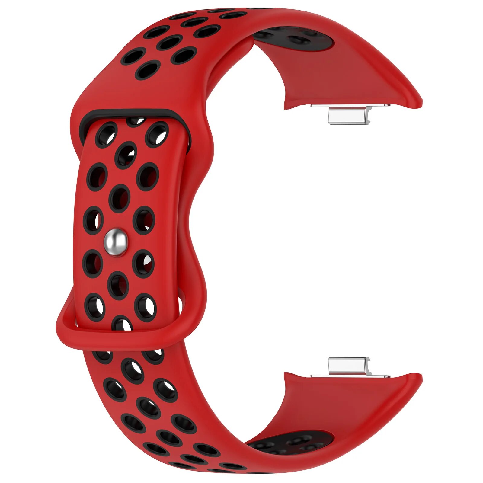 Силиконовый ремешок YEELUSEE для Xiaomi Mi Band 9 Pro / 8 Pro Красный, For Mi Band 9 Pro, Red Black
