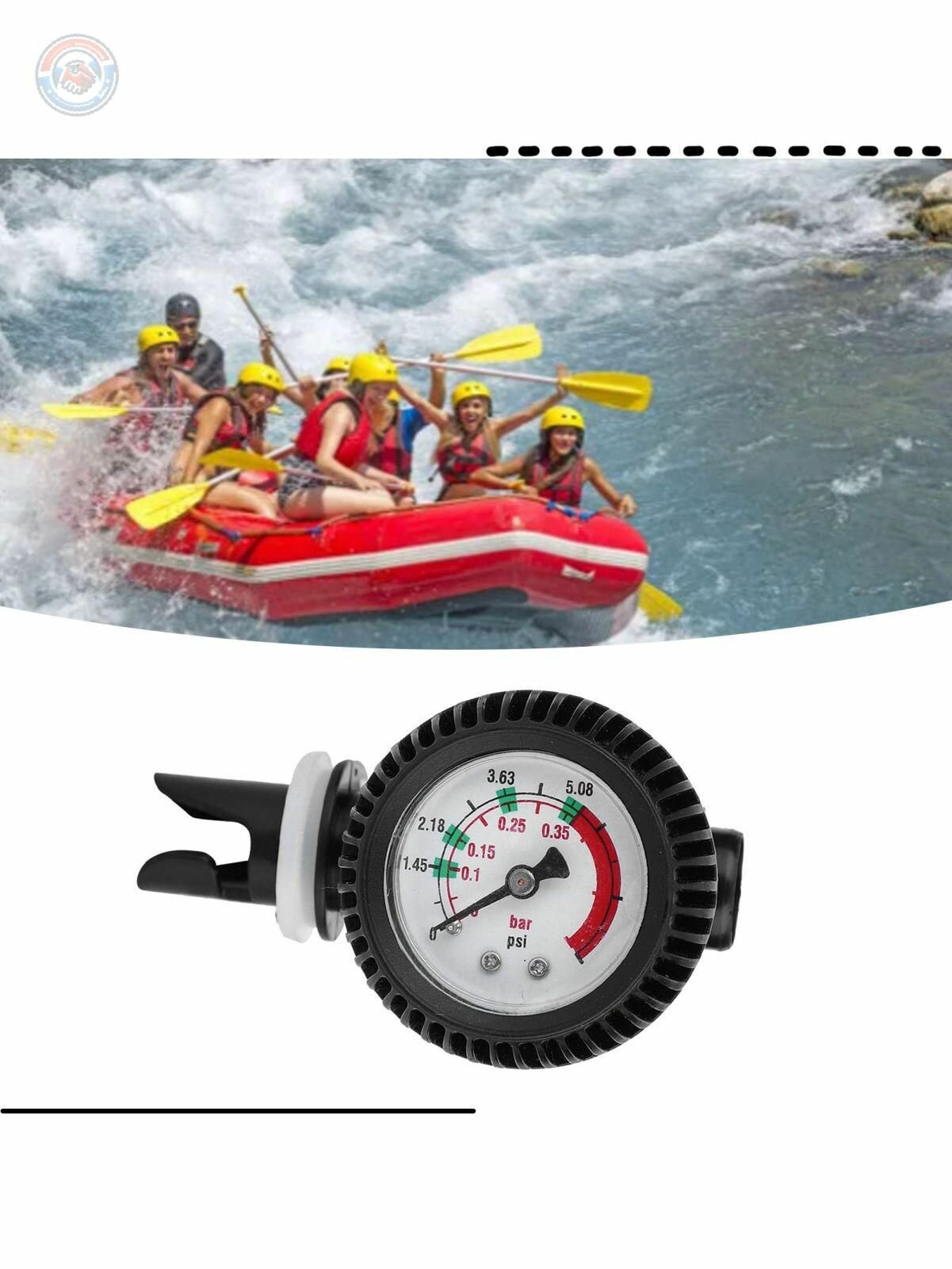 Манометр давления воздуха для надувных лодок, байдарок, серфбордов и насосов точный контроль давления до 0,6 бар