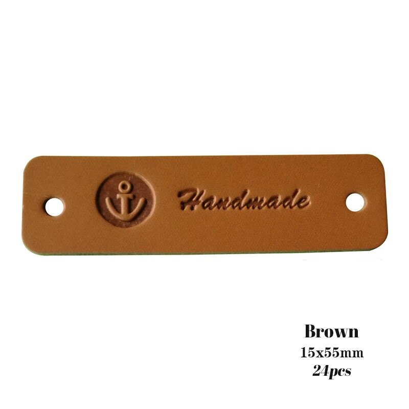 Кожаные этикетки OPALUS 48 штук Коричневый, Brown labels 24pcs