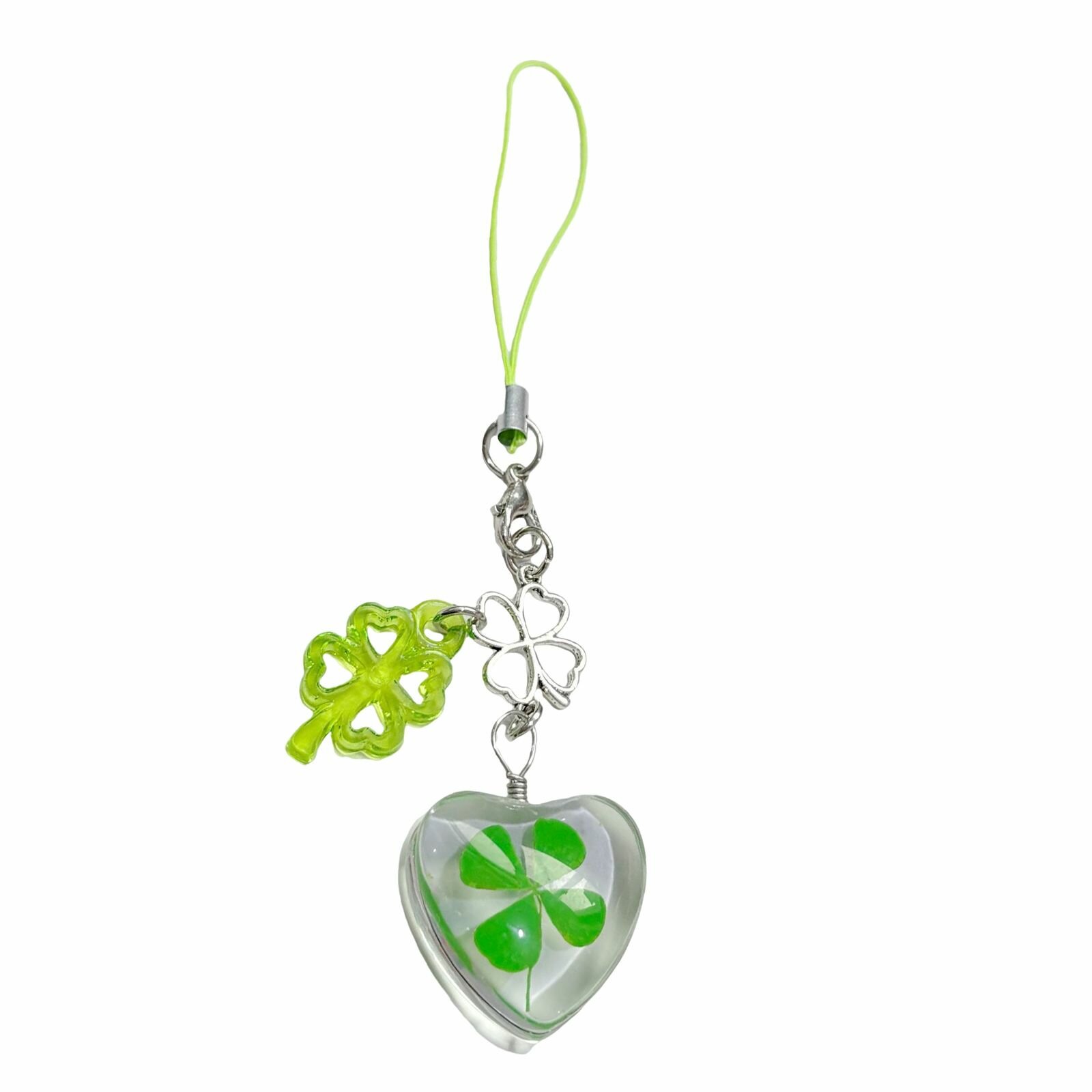 Кулон-брелок Четырехлистный клевер для украшения сумок и ключей