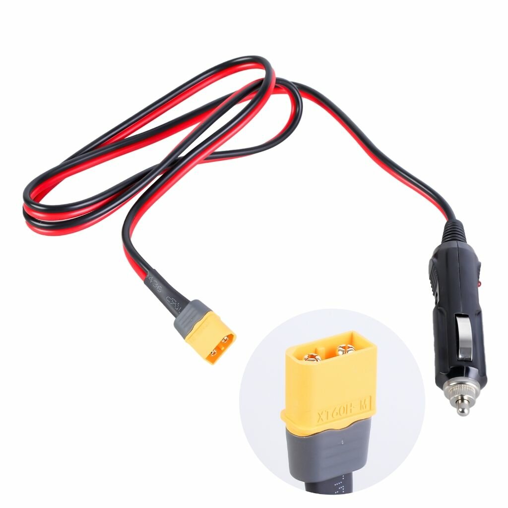 Прочный кабель 14AWG 12V XT60 на автомобильный разъем питания для солнечных панелей и портативных станций, 30cm